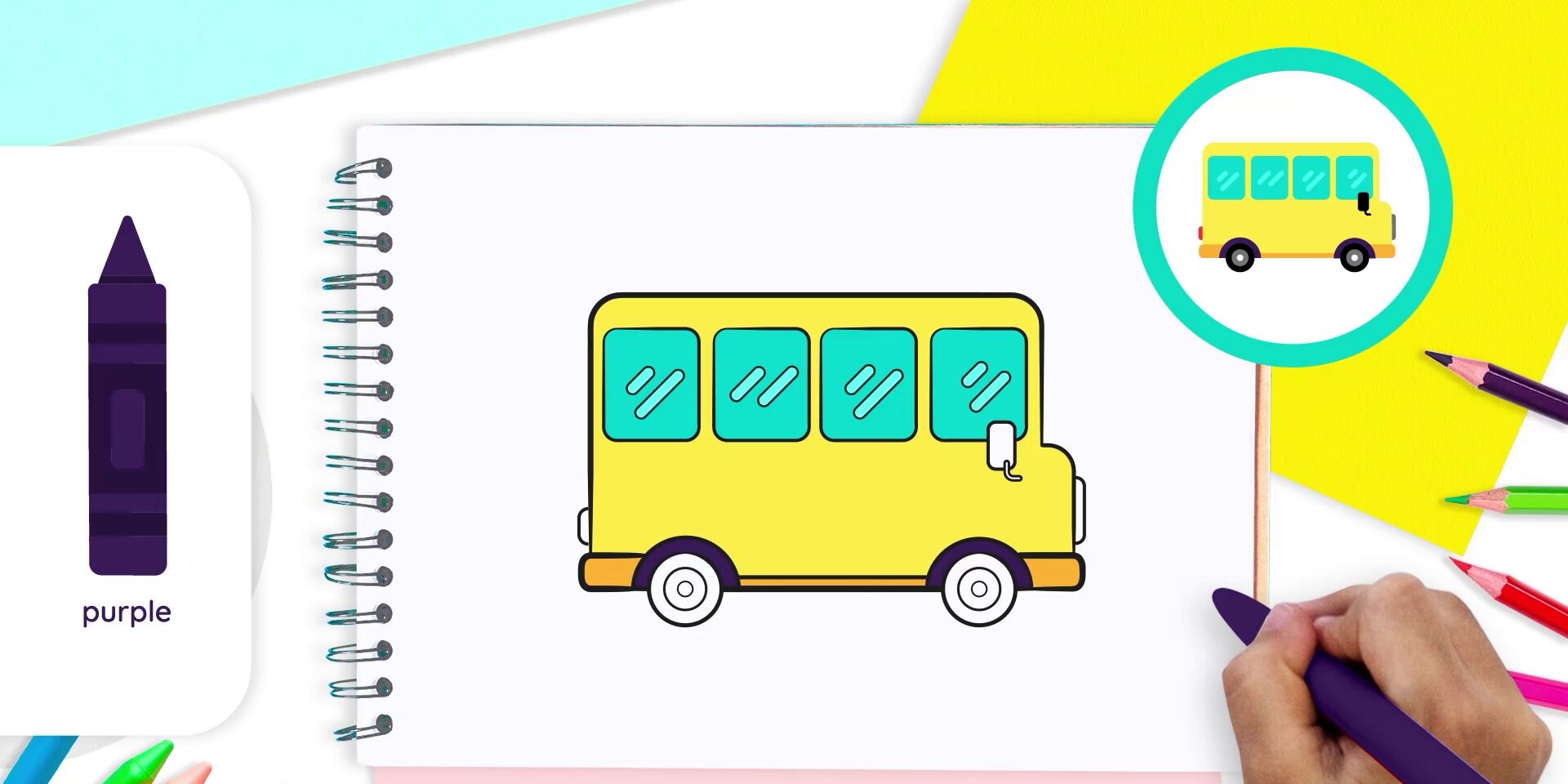 Lingokids Crafts - Temporada 1 - Capítulo 21: Cómo dibujar un Autobús ...